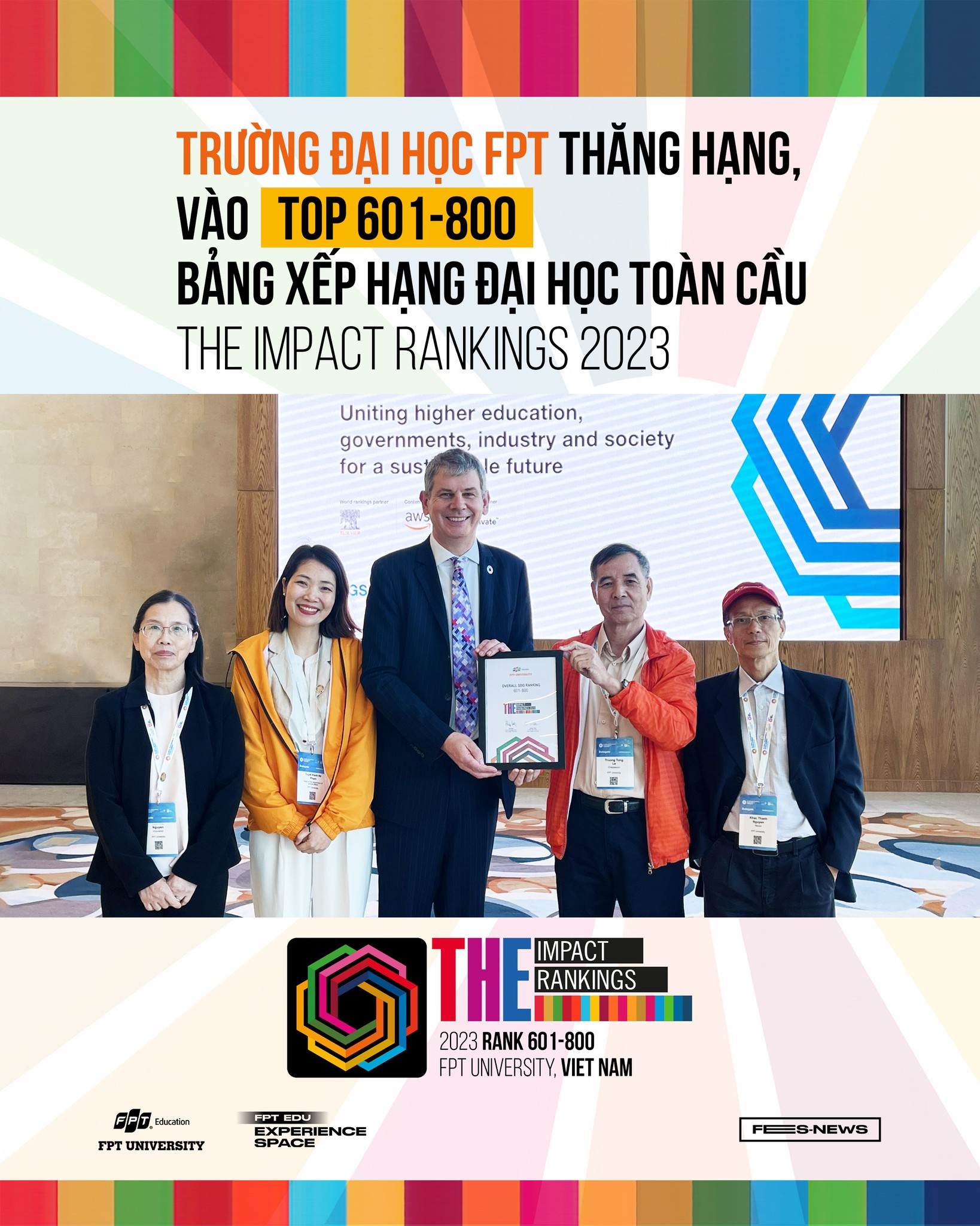FPT University listed in the top rankings of THE Impact Rankings 2023